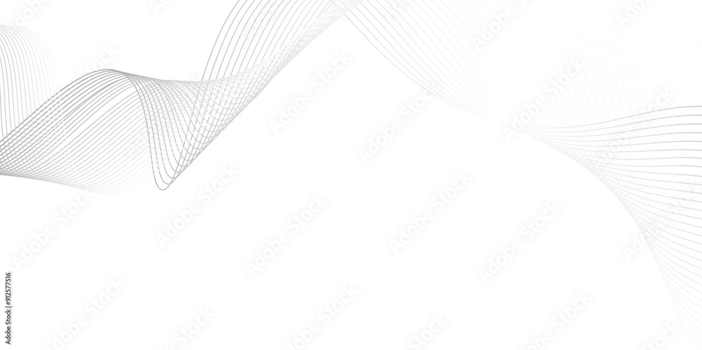Undulate gray wave swirl,Abstract grey wave lines on transparent ...