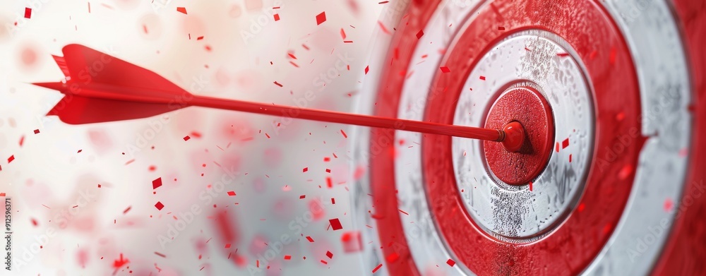 arrow target background, white and red color palettes, copy space ...