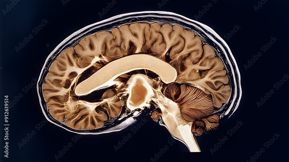 Human Brain MRI Scan. Stock Illustration | Adobe Stock