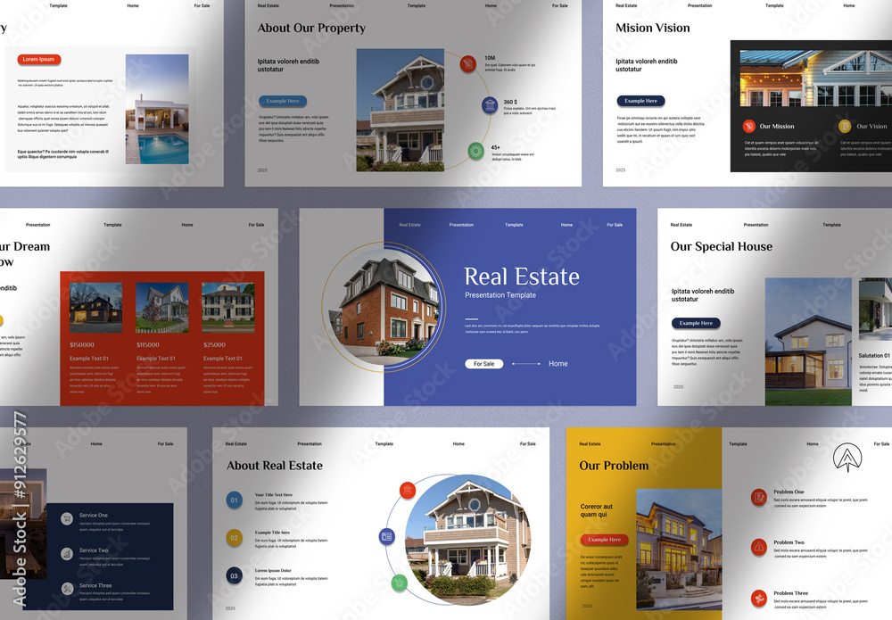 Real Estate Presentation Template Stock Template | Adobe Stock