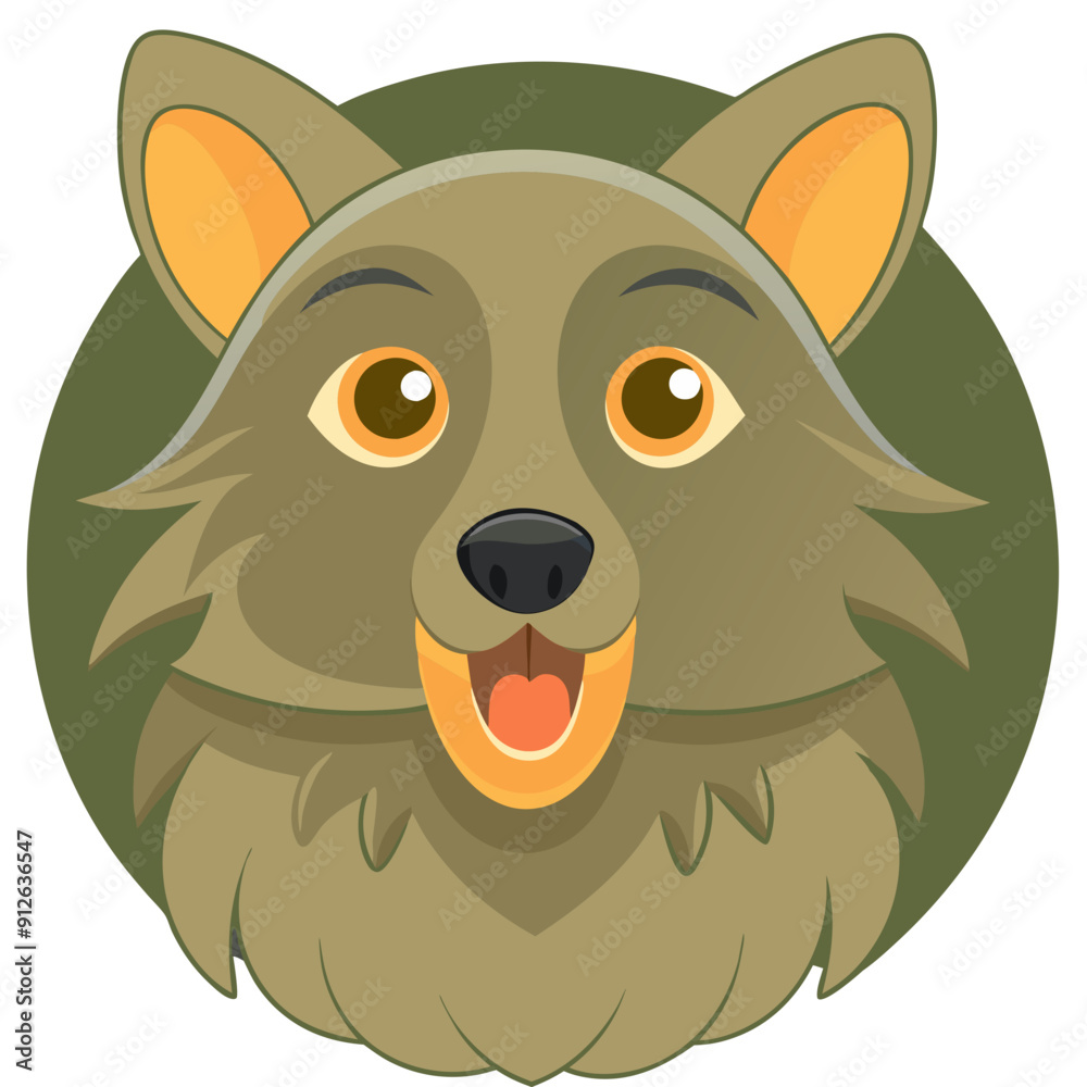 Kawaii Vector Illustration of Autumn and Halloween Theme with Werewolf ...