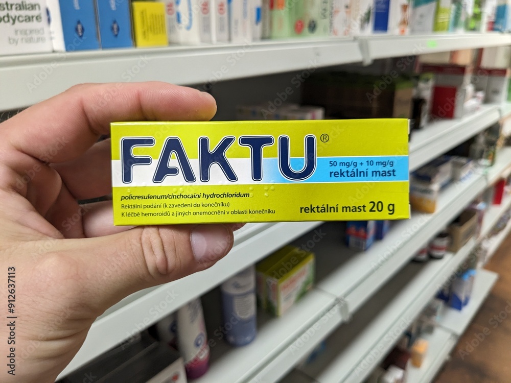 Prague,Czech Republic-August 7 2024: FAKTU box of medication with ...