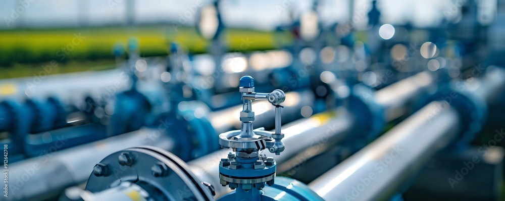 Pumping station supplying water to an agricultural irrigation system ...