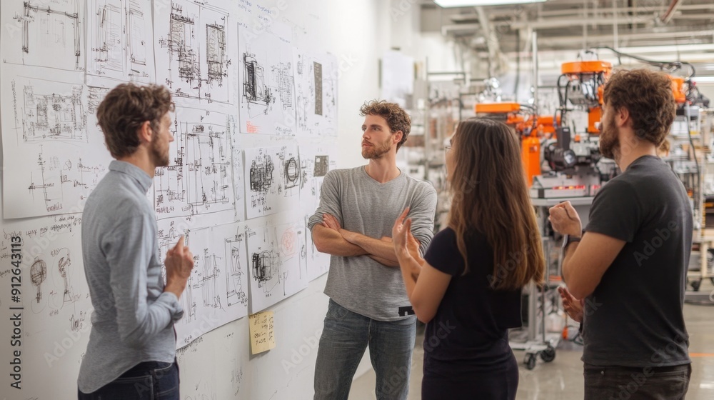 Cross-functional team brainstorming session for next-generation robot ...