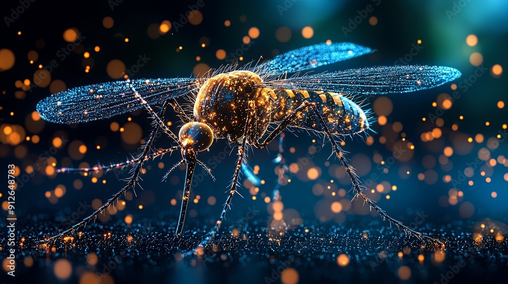background A medical and awareness background for World Malaria Day ...