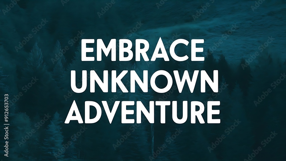 Embrace the unknown adventure colorful background and text (T-shirt ...