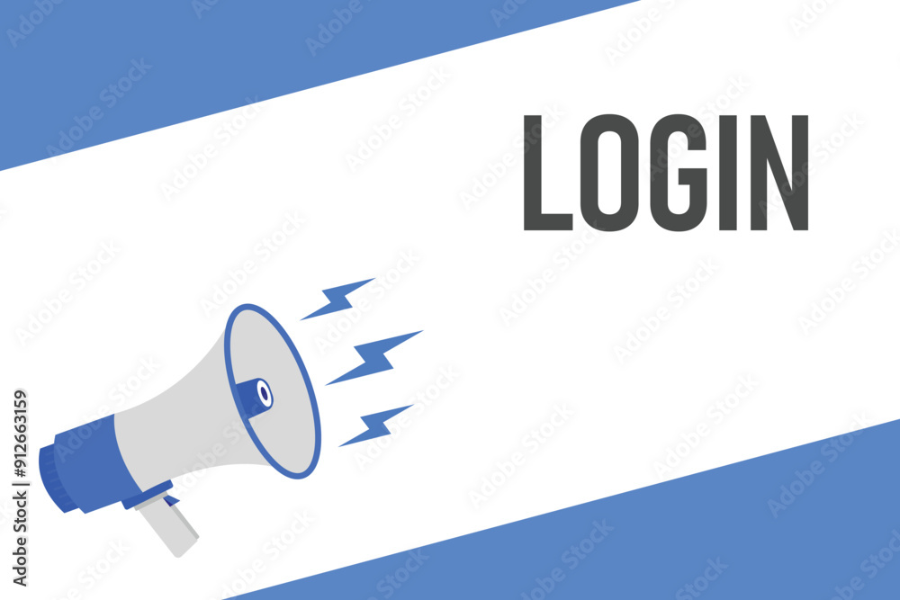 login button, banner, label, template for website. login text with ...