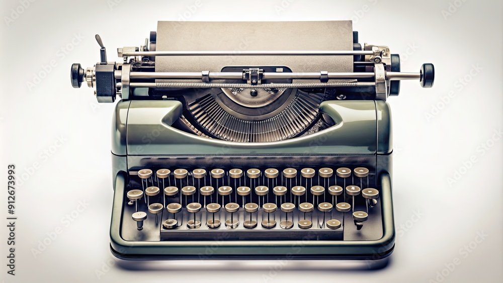 Vintage typewriter isolated on background, retro, antique, writing, old ...