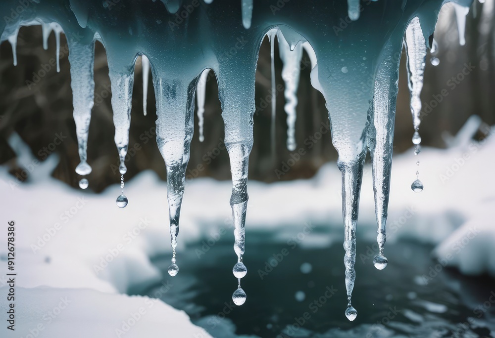 35mm film photography, A winter-themed image of a water splash as ...