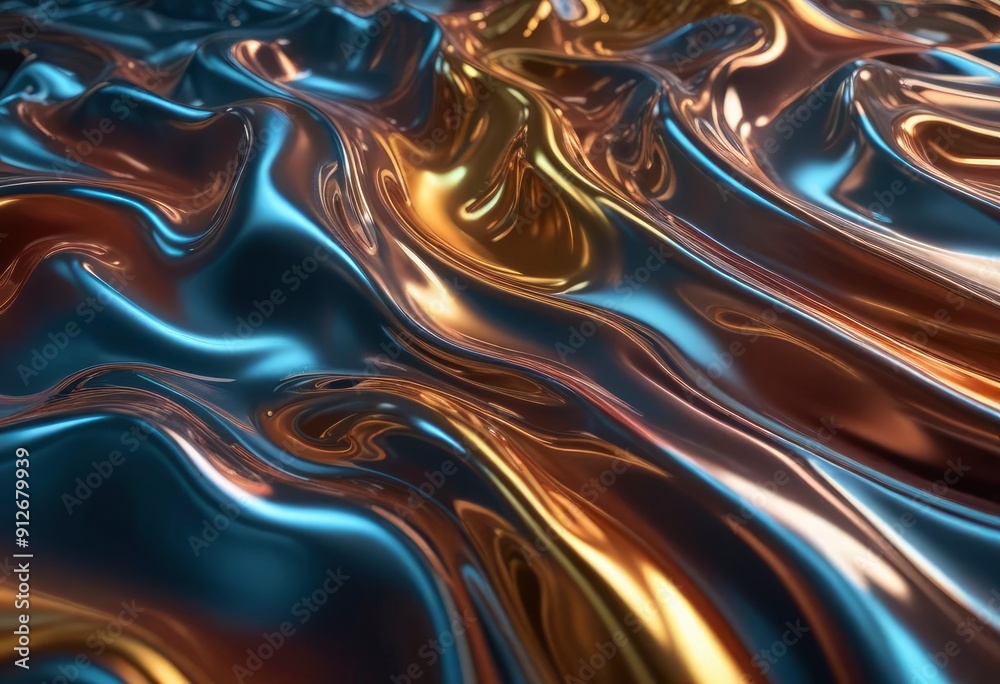 35mm film photography, liquid metal background featuring a dynamic flow ...