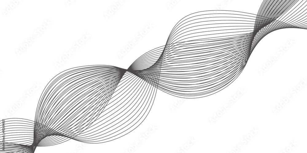 Abstract vector colorful wave line flowing isolated on white background ...