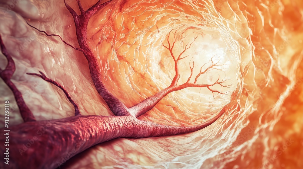 Cross-Sectional View of an Artery with Significant Occlusion ...