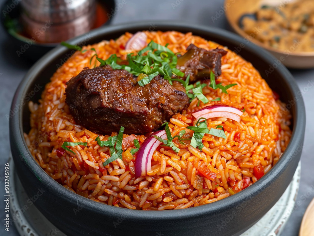 Jollof rice is a popular rice dish in West Africa. It originated from ...