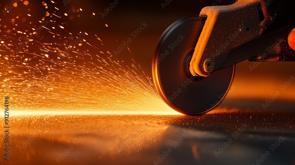 Angle Grinder with Spinning Disc for Cutting, Grinding, and Polishing ...