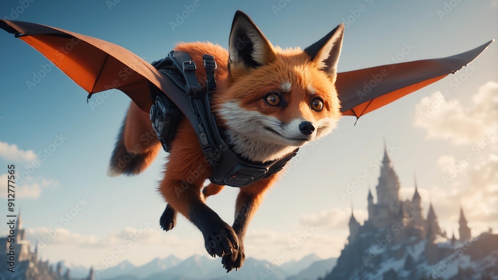 fritz the flying fox a fox with the ability to fly and cinematic ...