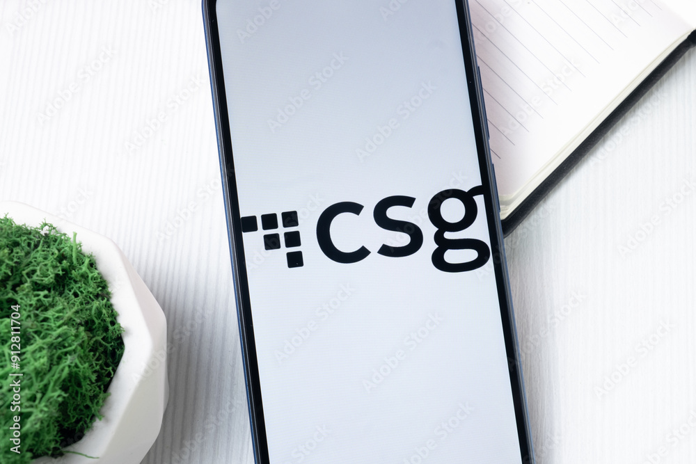 New York, USA - 1 August 2024: CSG International Logo on Phone Screen ...