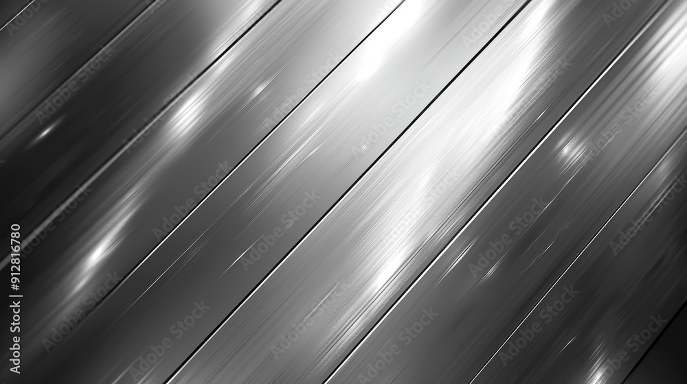 Abstract Metallic Surface With Sleek Lines And Reflective Light Creating A Modern And