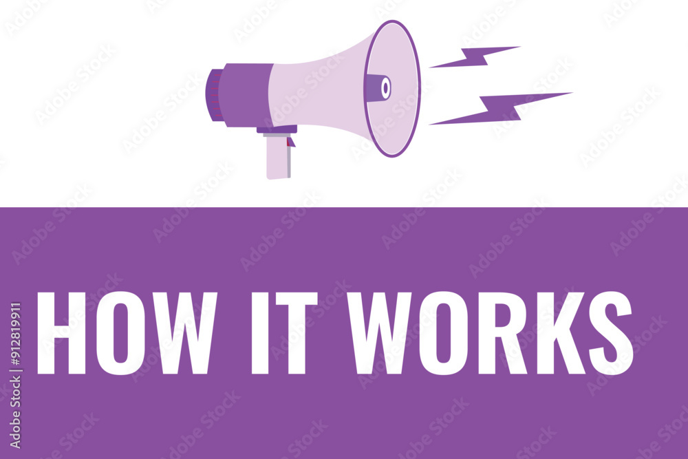 how it works button, banner, label, template for website. how it works ...