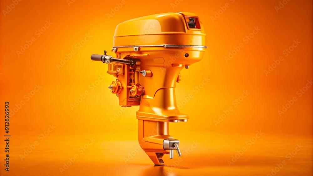 This image showcases a sleek and powerful outboard motor, ready to ...