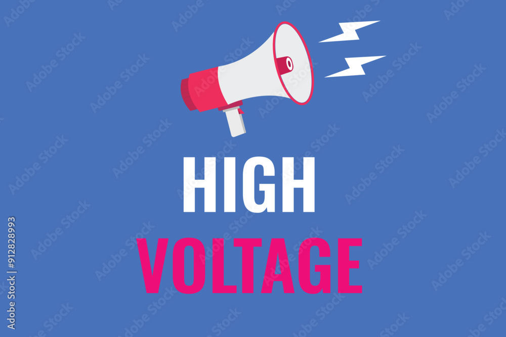 high voltage button, banner, label, template for website. high voltage ...