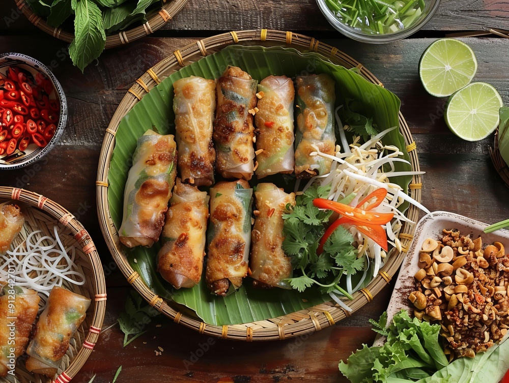 Nem Ran / Cha Gio. The most popular Vietnamese dishes. Fried spring ...