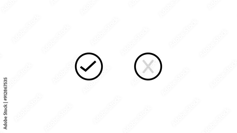 modern check mark brown crosses icon . check mark icon set tick symbols ...