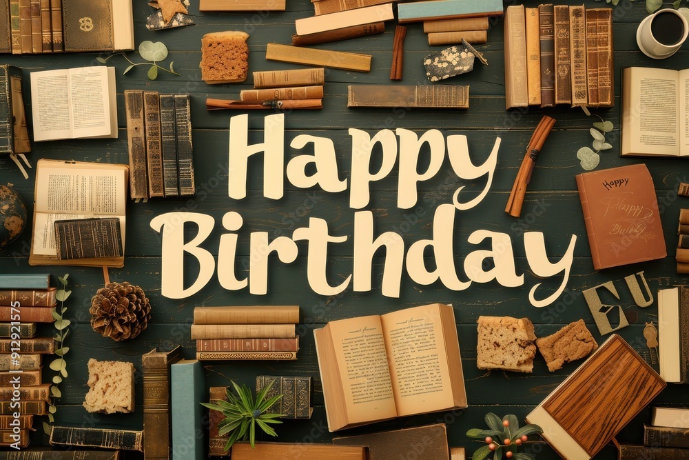 Book Lovers' Collage: A cozy collage with photos of birthday ...