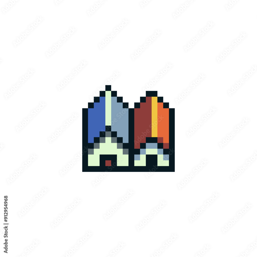 Home icon, house sticker, building pixel art design for logo, web ...