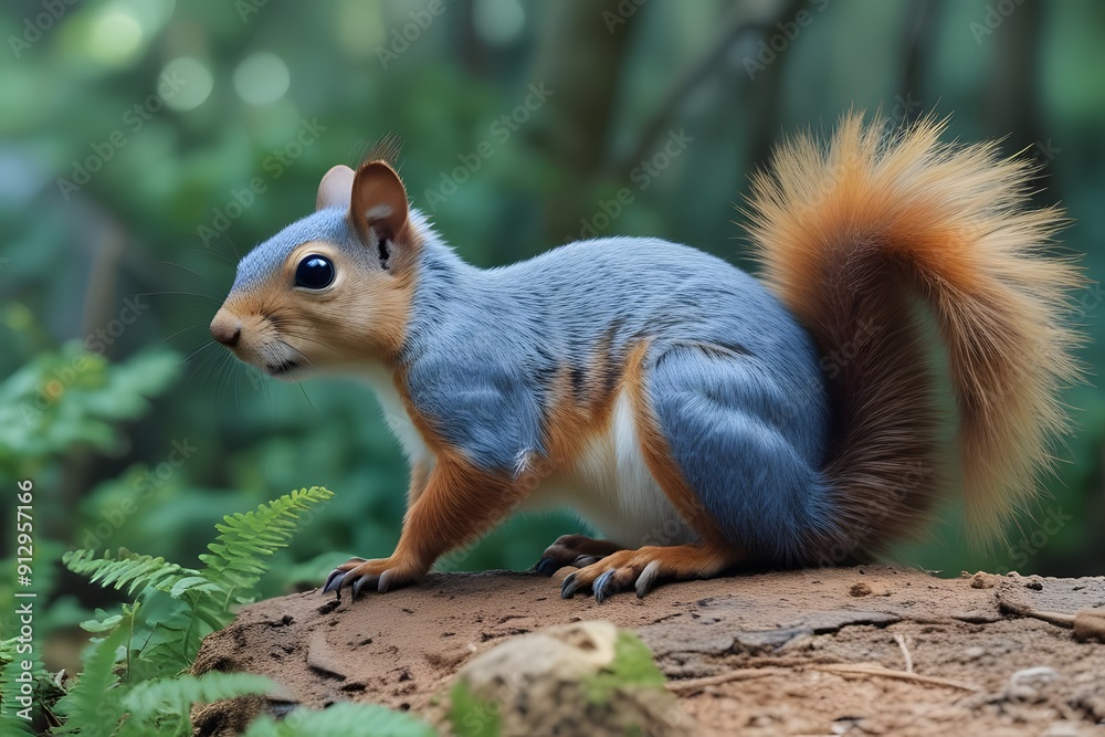 The squirrel lives in a bioengineered habitat where flora and fauna ...