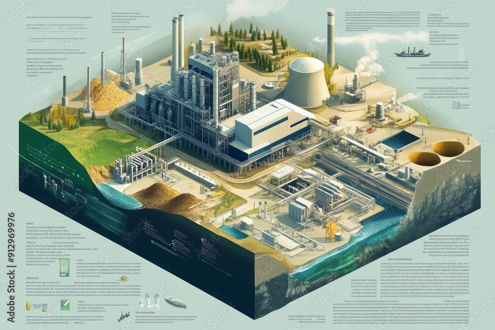 Foto de Diagram of the nuclear fuel cycle, from uranium mining and ...