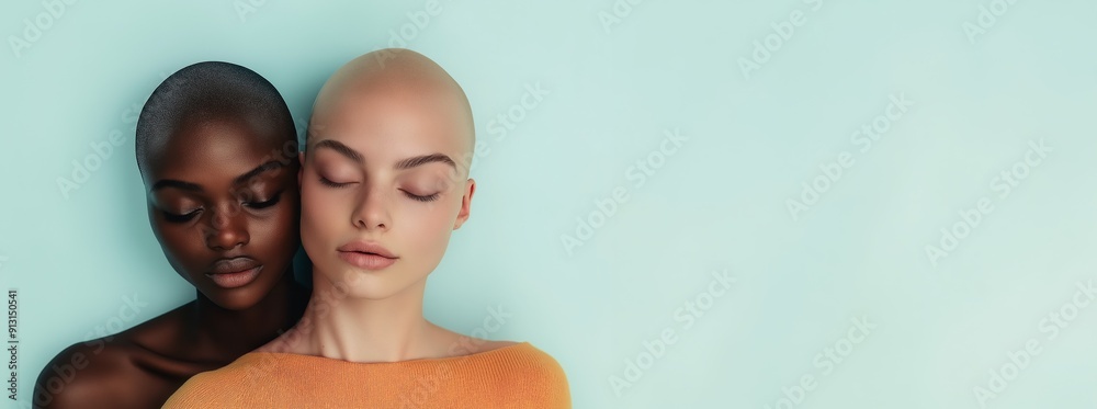 Portrait of Diverse Women with Contrasting Skin Tones, Diversity ...