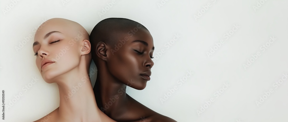 Portrait of Diverse Women with Contrasting Skin Tones, Diversity ...