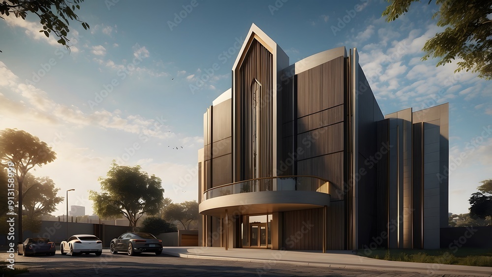 Small church exterior design, real estate church cinematic exterior ...