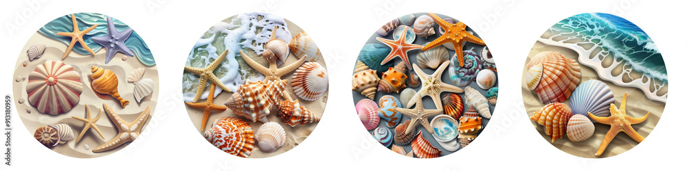 Beachcombing clipart collection, symbol, logos, icons isolated on ...