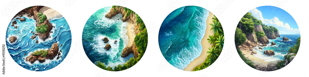 Coastal Area clipart collection, symbol, logos, icons isolated on ...