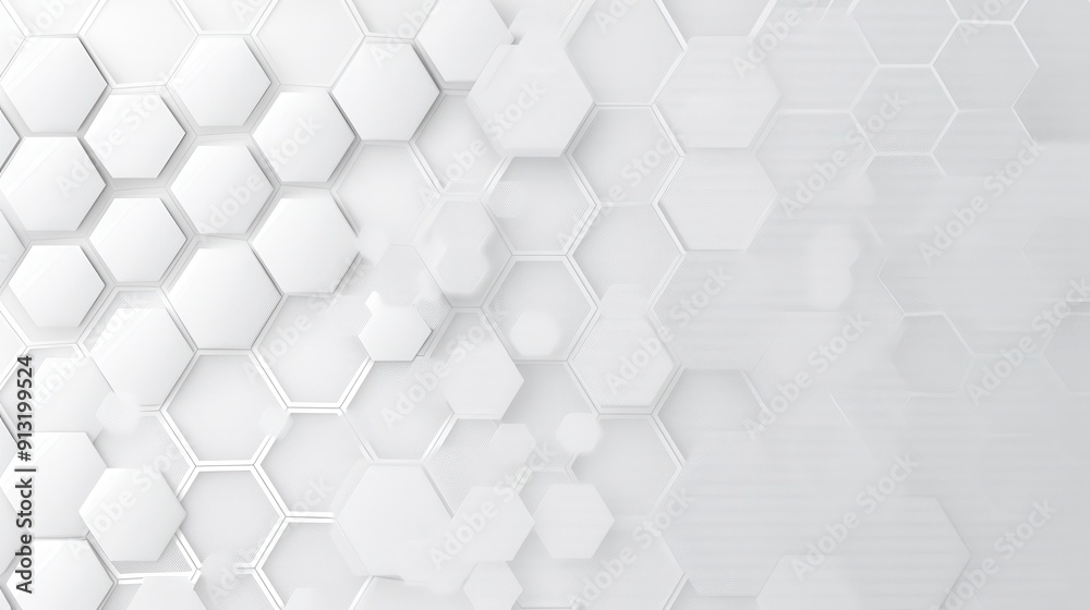 Modern white hexagonal pattern background, perfect for technology ...