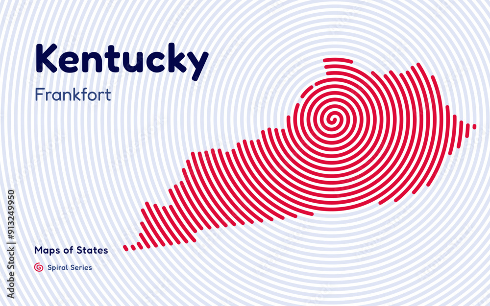 Kentucky Map in Spiral Formation: Frankfort Takes Center Stage ...