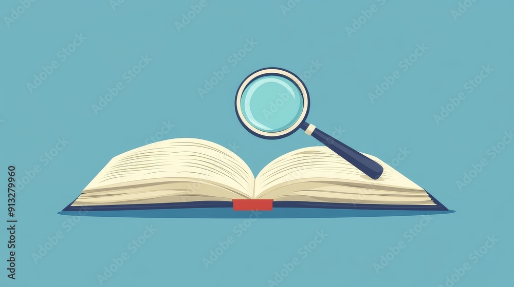 OCR search illustration showing text recognition in an image document ...