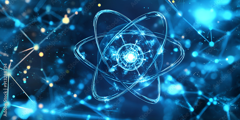 ภาพประกอบสต็อก background with atom,Science Atom Vector Images,Bohr ...