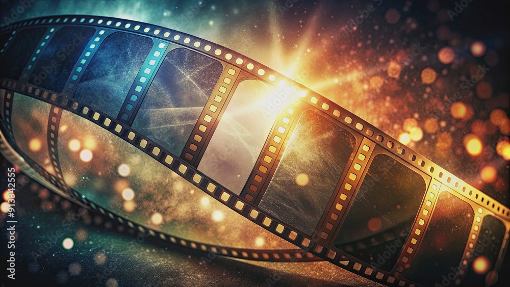 Old-fashioned 8mm film texture with abstract light leaks on black ...