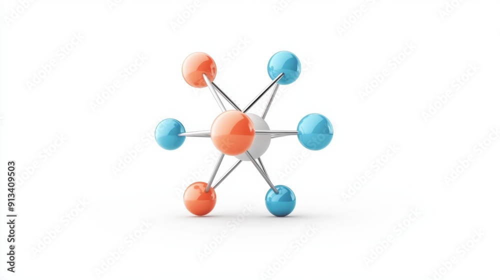 Exploring the Atomic Structure of Concrete Mix: Colorful Diagram with ...