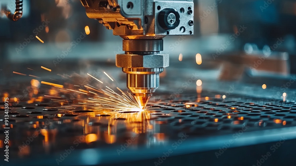 CNC laser and gas cutting of metal utilize modern industrial technology ...