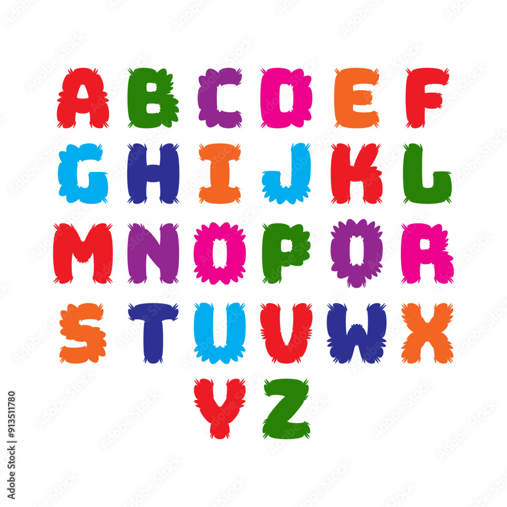 Colorful ABC alphabets letters for kids education learning. English ...