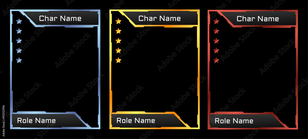 card border game template with modern technology theme and accompanied ...