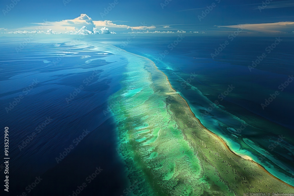 Barrier Reef Aerial Photography. Stunning View of Australian Great ...