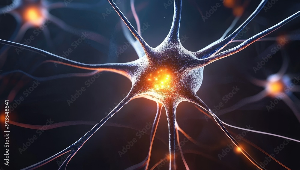 Exploring The Intricate Structure Of Neuron Cells With Glowing Synaptic ...