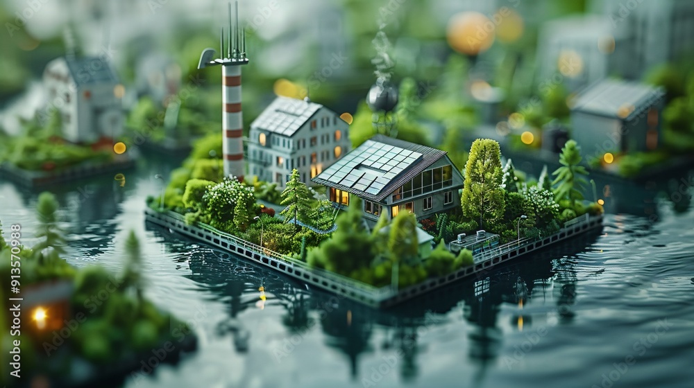 Green hydrogen production from renewable energy sources, showcasing ...