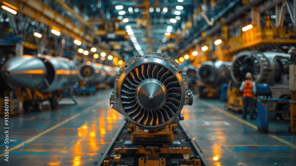 Engineers working on assembly lines in industrial plants Stock Photo ...