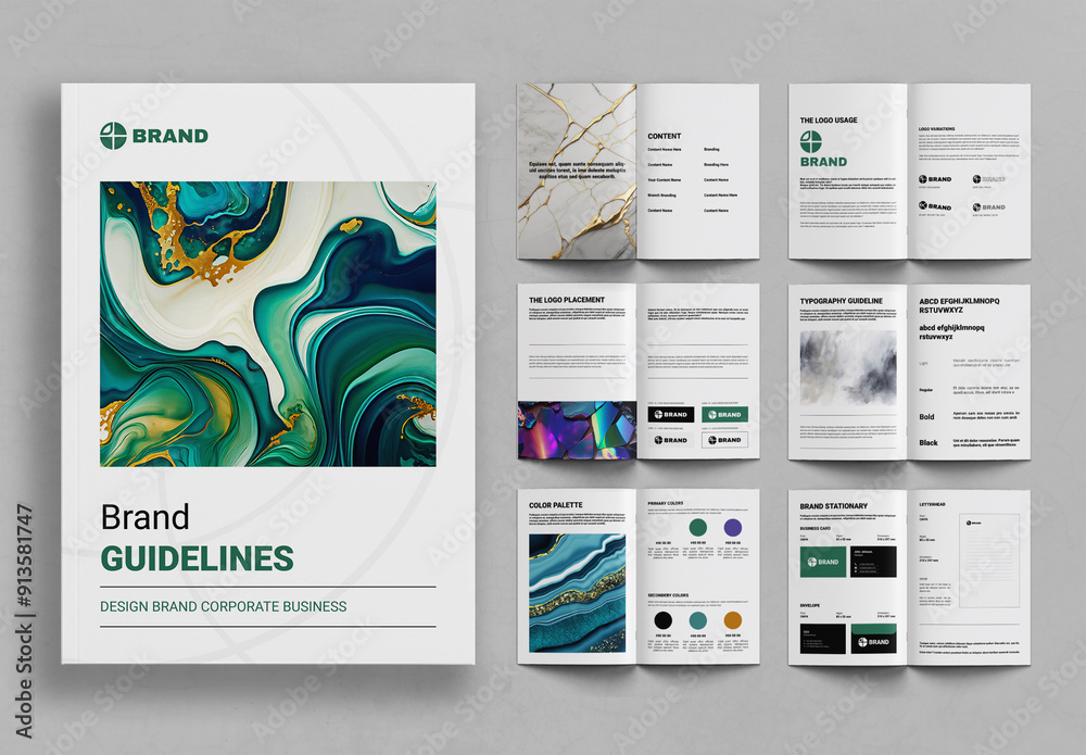 Brand Guideline Layout Stock Template | Adobe Stock
