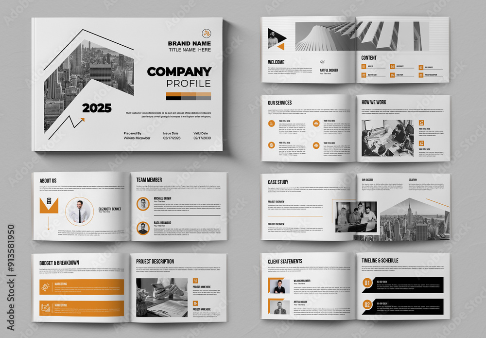 Company Profile Design Layout Stock Template | Adobe Stock